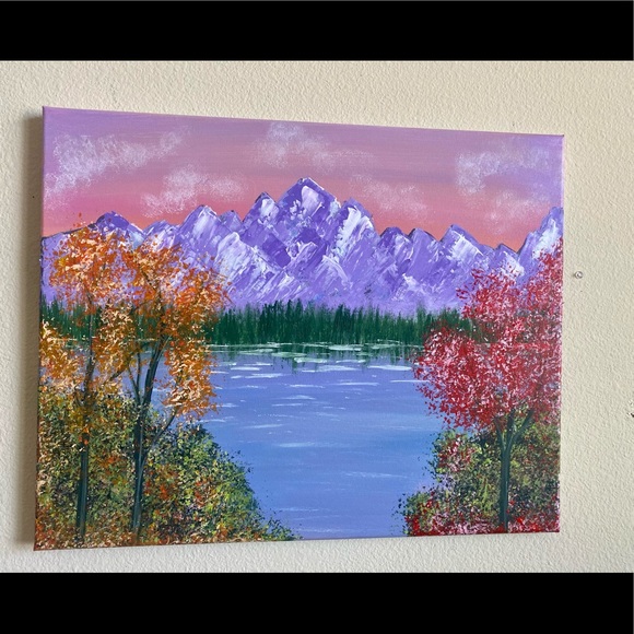 Wall Decor | Mountains Landscape Painting | Poshmark